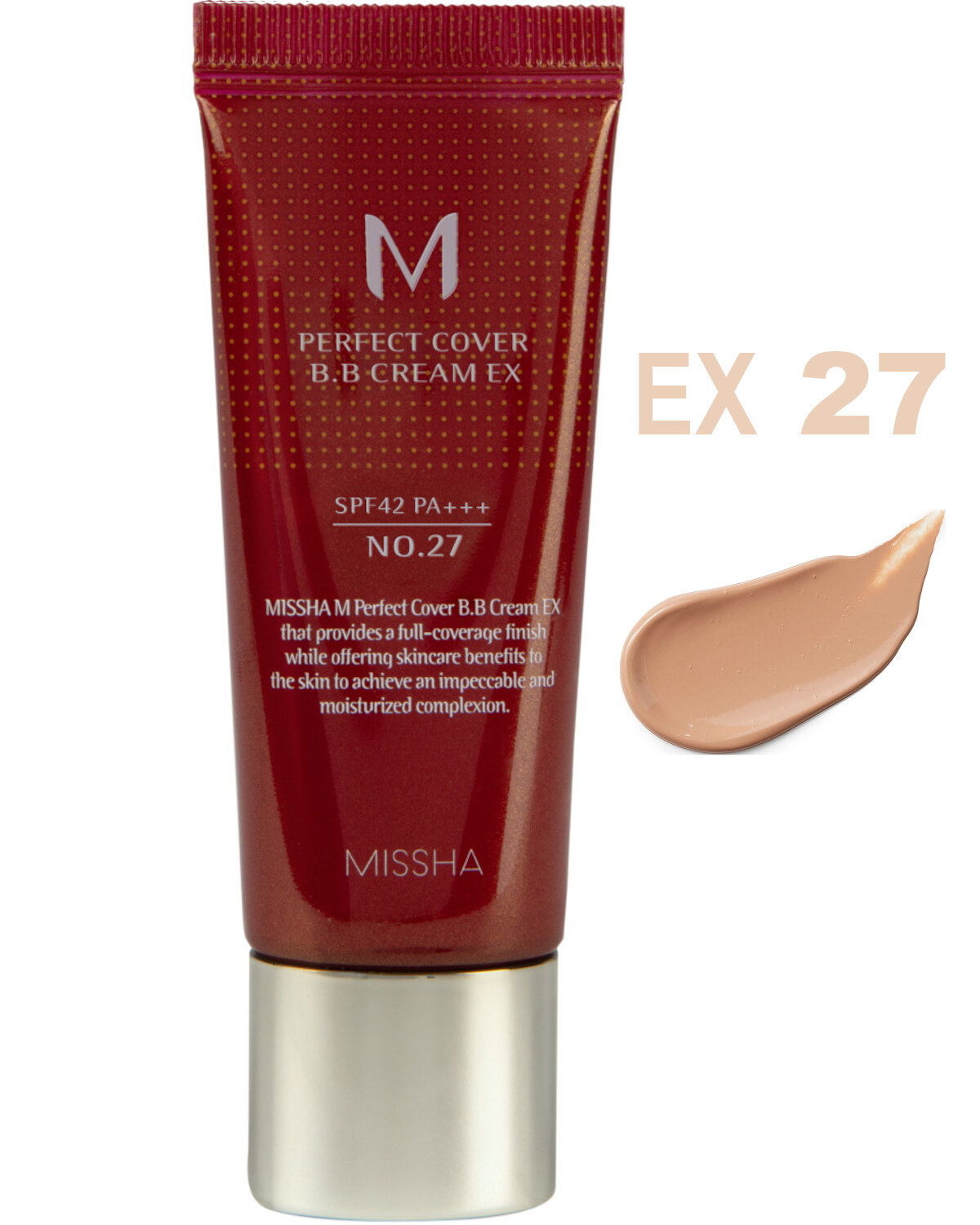 MISSHA Тональный BB крем тон 27 Медово-бежевый Идеальное покрытие М Perfect Cover EX BB Cream SPF42 PA 20 мл