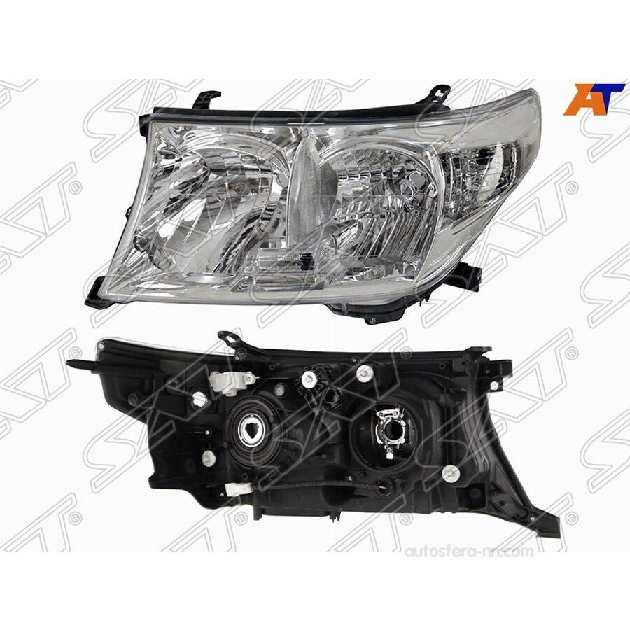 SAT ST21211M1L Фара Toyota Land Cruiser (J200) 07-12 (Слева/ Ксенон/Галоген/ под электрокорректор)
