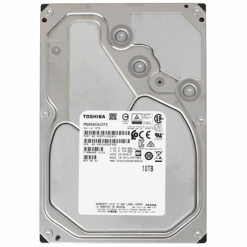3.5" 10 ТБ Жесткий диск Toshiba Enterprise Capacity (MG06ACA10TE) - SATA III, 6 Гбит/с, 7200 об/мин, кэш память - 256 МБ