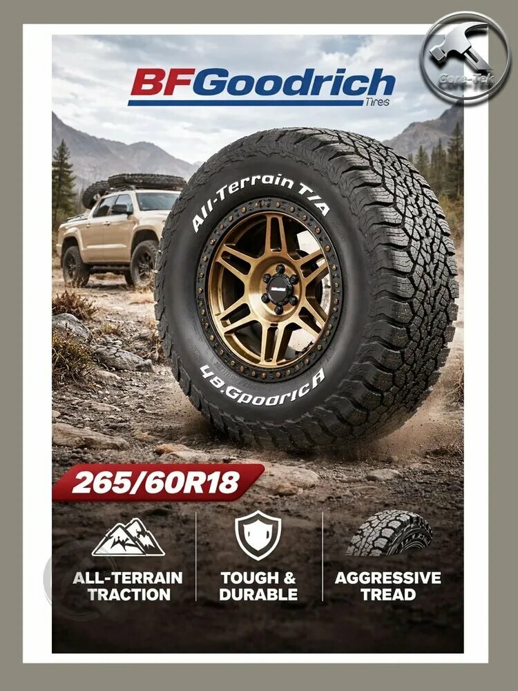 BFGoodrich ALL-TERRAIN T/A KO3 Шины всесезонные 265/60 R18 114, 110S