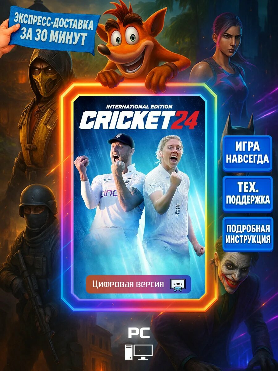 Cricket 24: The Official Game Of The Ashes PC Цифровая версия игры | Доставка на почту