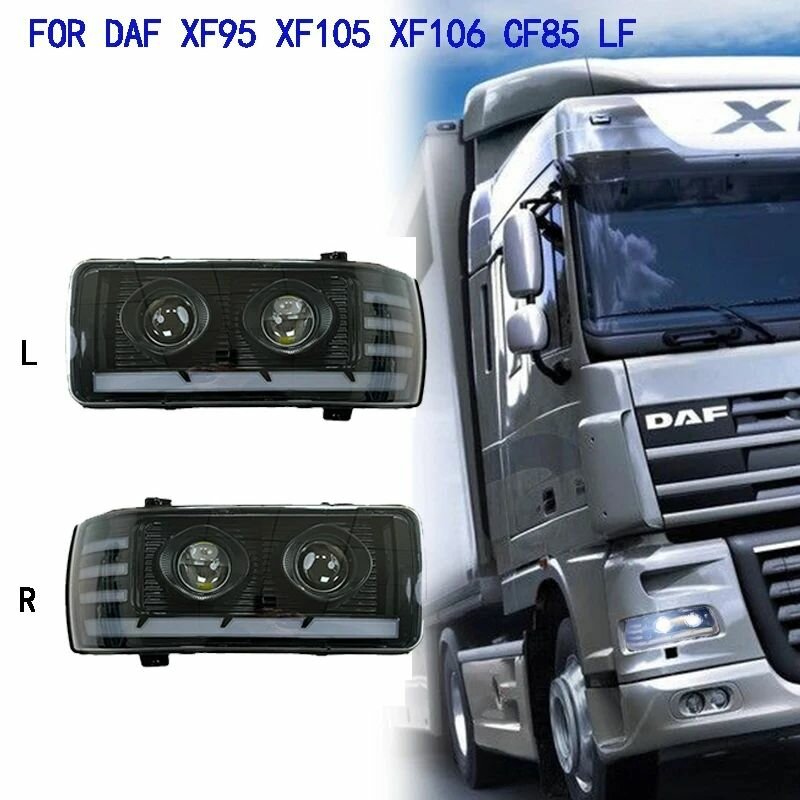 Светодиодные фары для DAF 105 CF LF XF105 BiLed пара (левая + правая)