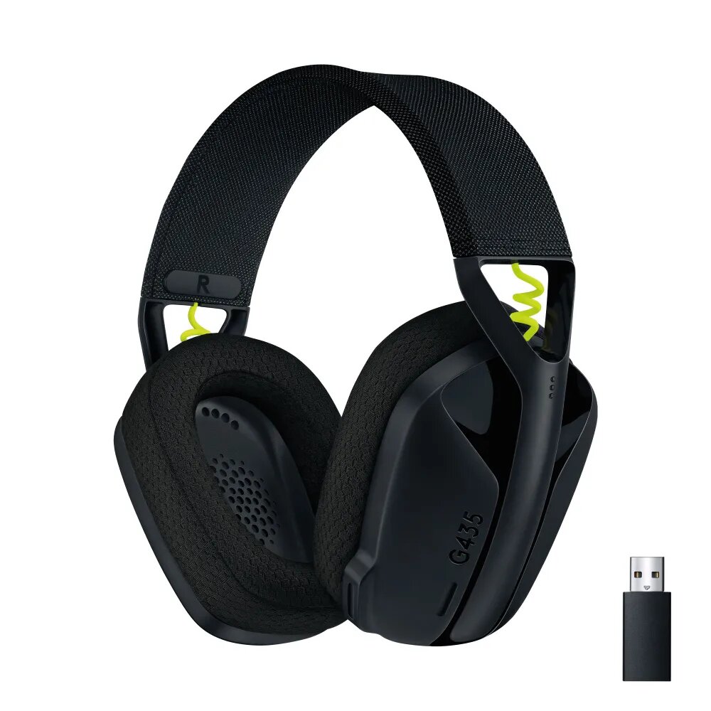 Logitech G G435 USB Type-C Радиоканал Игровые беспроводные наушники, с микрофоном, черные