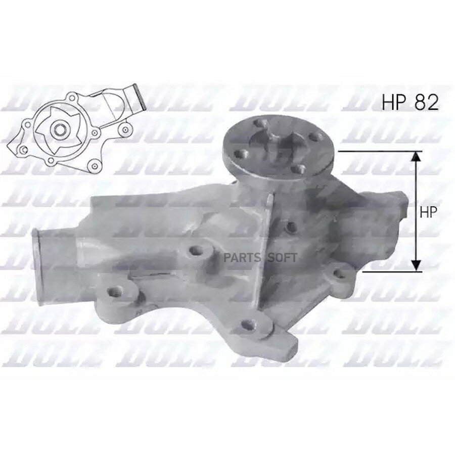 Помпа водяная пр-во Испания DOLZ J201 JEEP WRANGLER, GRAND CHEROKEE 4.0 V6 91-98