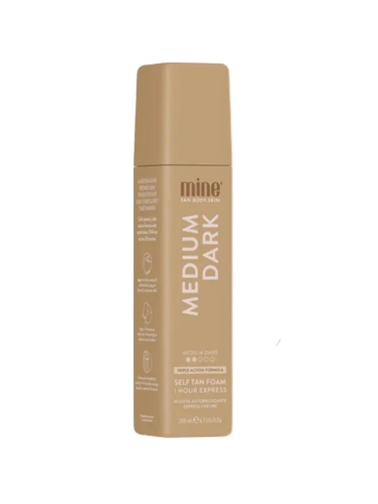 MineTan / Мусс-автозагар для моментального загара Medium Dark Self Tan Foam 200 мл