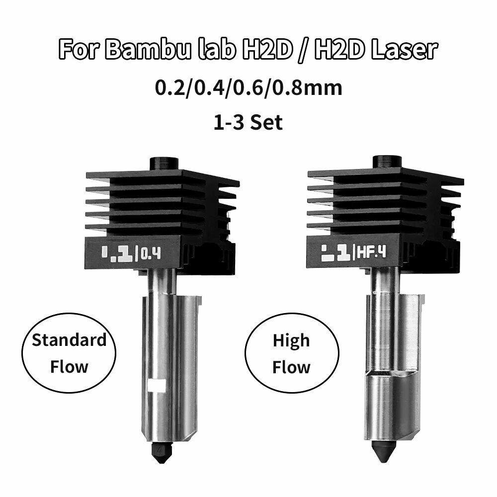 Фитинги Hotend H2D, для Bambu Lab, A1, A1 Mini, Hotend 0.4-H2468