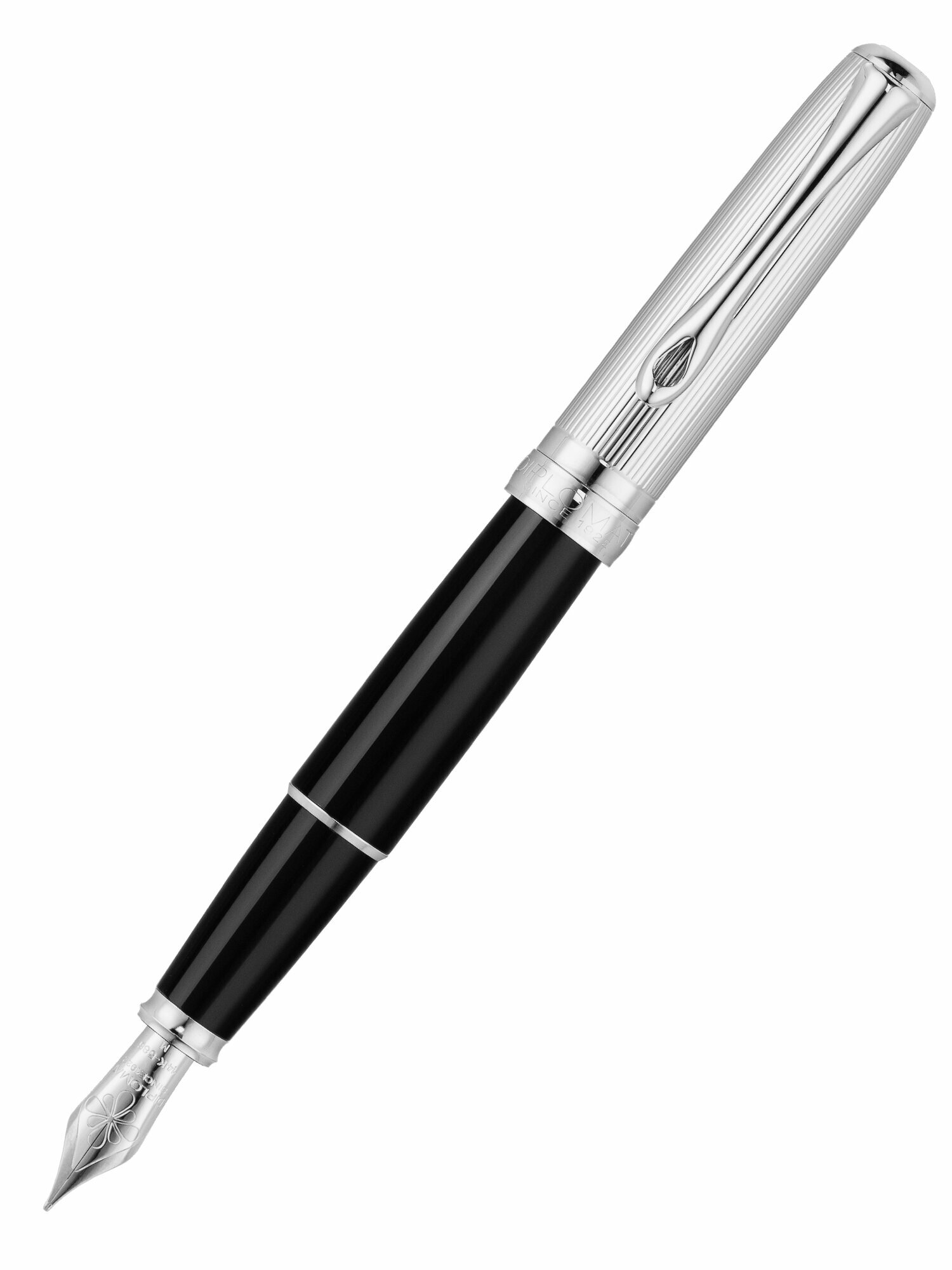 Перьевая ручка DIPLOMAT Excellence A Guilloch Chrome Black M, D 20000390