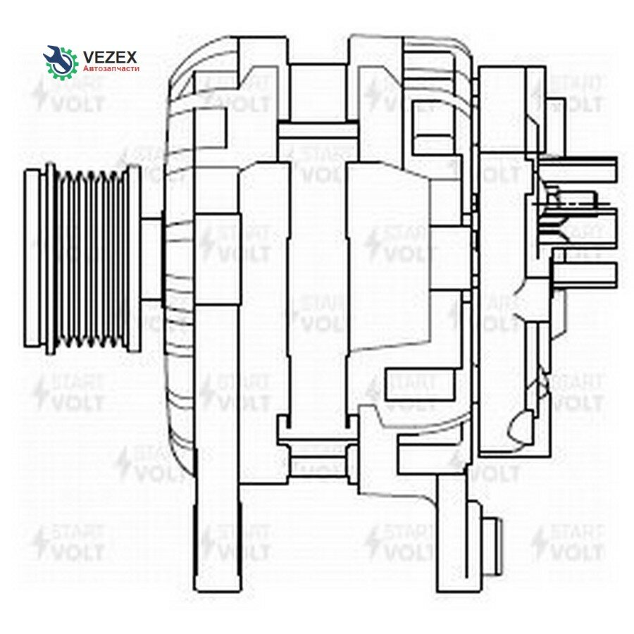 STARTVOLT LG0925 генератор! 125A\ Lada Largus 20>/X-Ray 1.6i 20>