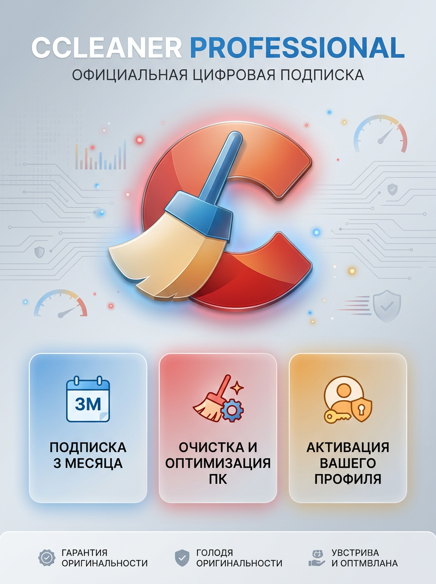 CCleaner Professional — подписка 3 месяца | Очистка и оптимизация ПК | Активация вашего профиля |