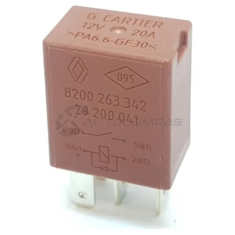 Реле 4 х контактное Renault Clio Espace Grand Scenic Laguna Megane Modus Trafic 10Z4UHB PV BITQ 82 00 263 342