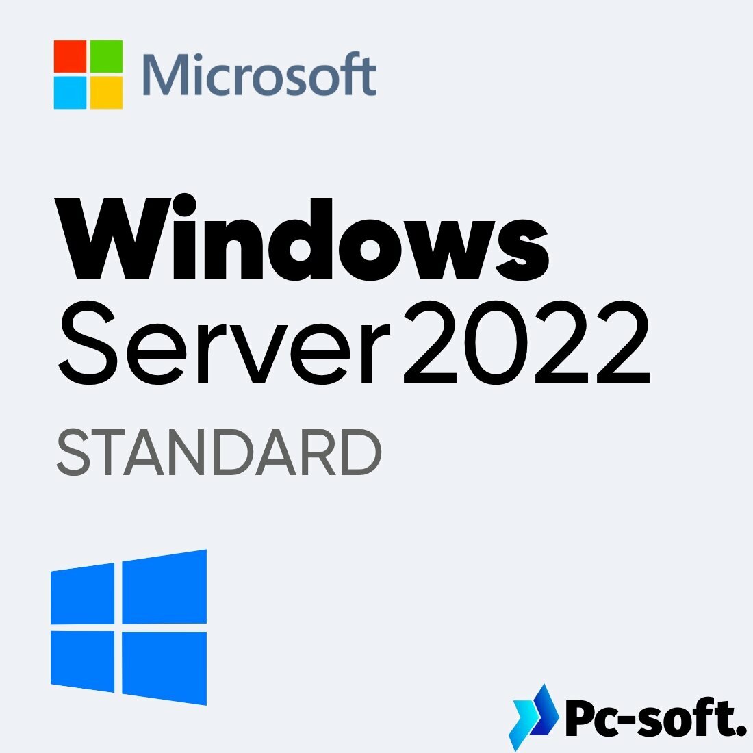 Microsoft Windows Server 2022 Standard, ключ, лицензия для одного ПК, x64, русская версия