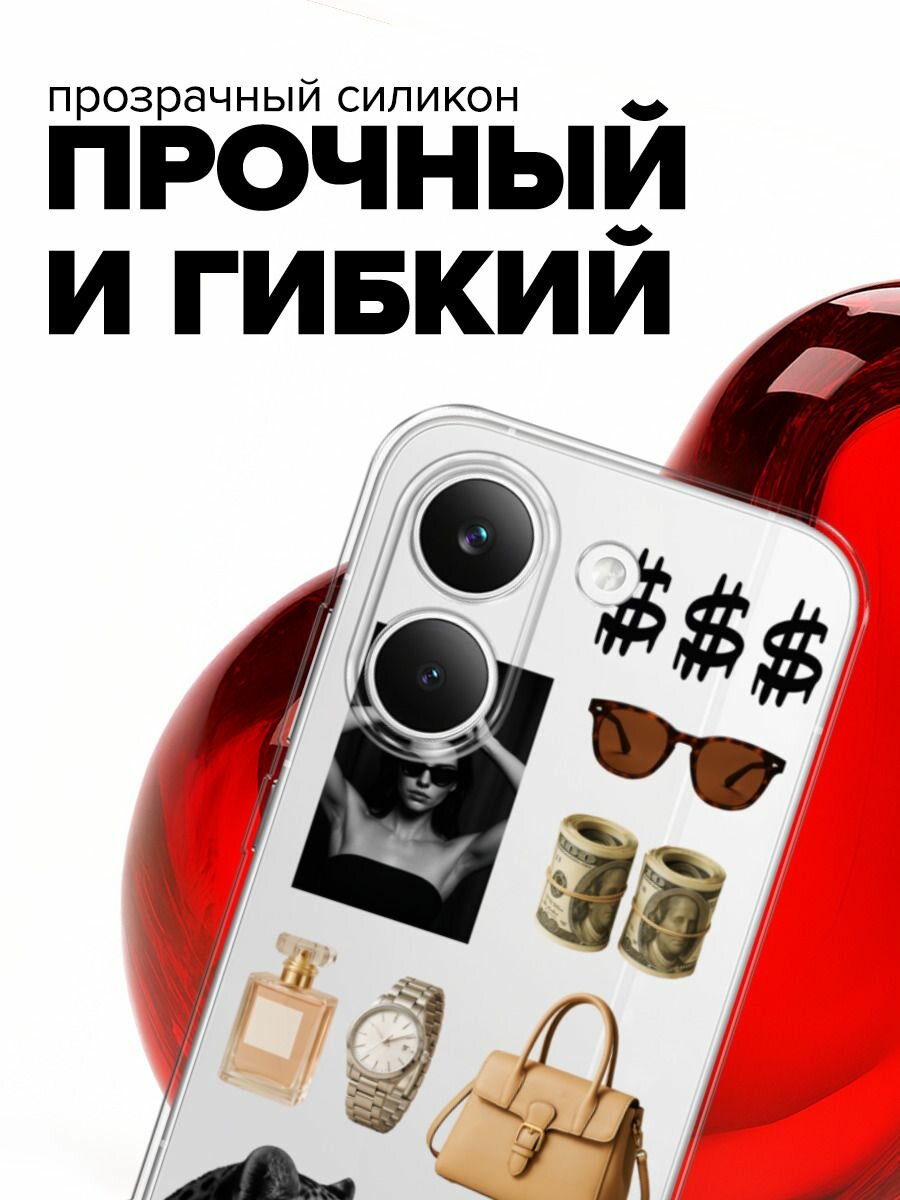 Силиконовый чехол на Poco X8 Pro / Поко X8 Про с принтом Женский коллаж — фото 1
