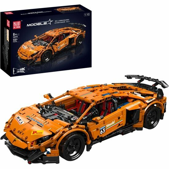 Конструктор на радиоуправлении Mould King 13177 Суперспортивный автомобиль AVENTADOR SVJ, 1608 деталей