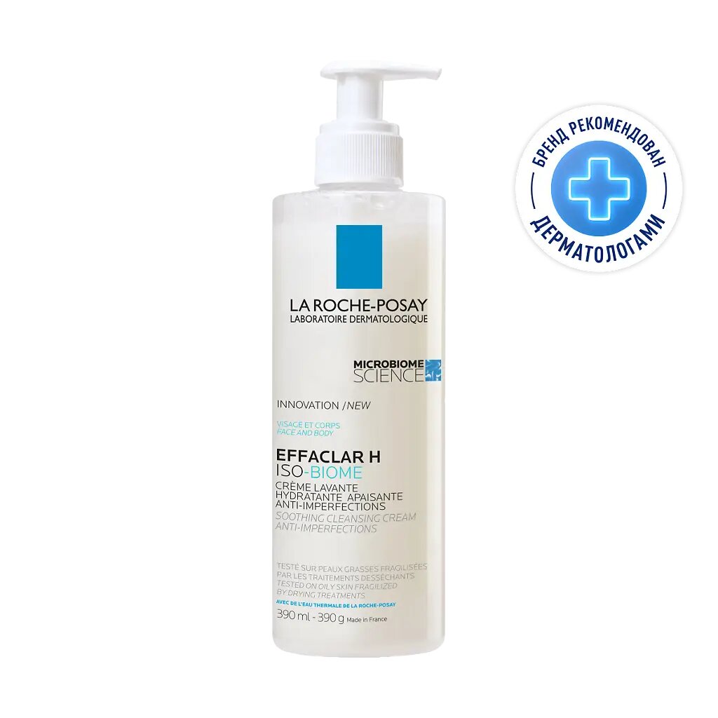 La Roche-Posay Effaclar Н Iso-Biome Крем-гель очищающий для пересушенной проблемной кожи 390 мл 1 шт