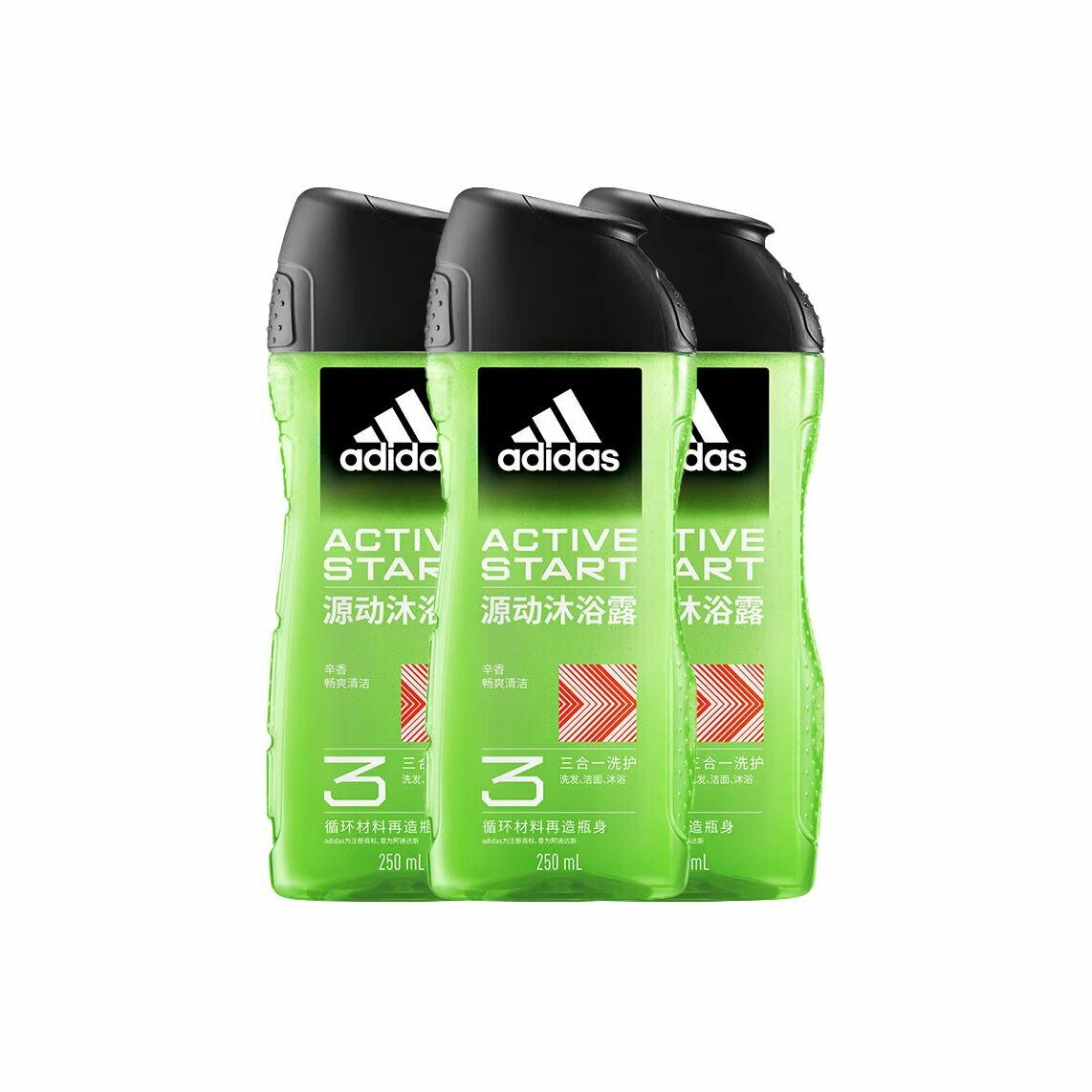 Гель для душа мужской Adidas Active Shower Gel 3-in-1, 250 мл