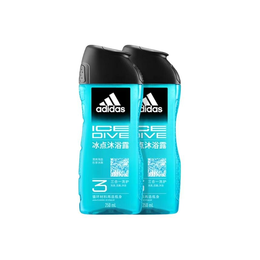 Гель для душа 3-в-1 мужской Adidas ICE DIVE, 250 мл, 3 шт.