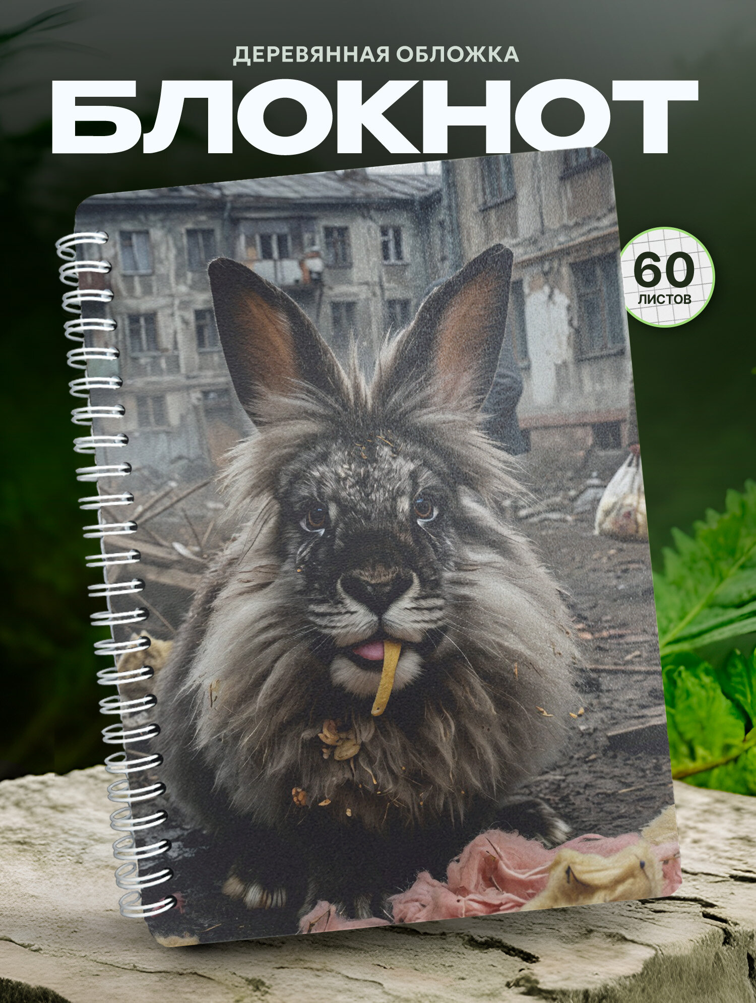 Блокнот Wood-book "Черемша Советский Союз", A5, твердая обложка, лхдф