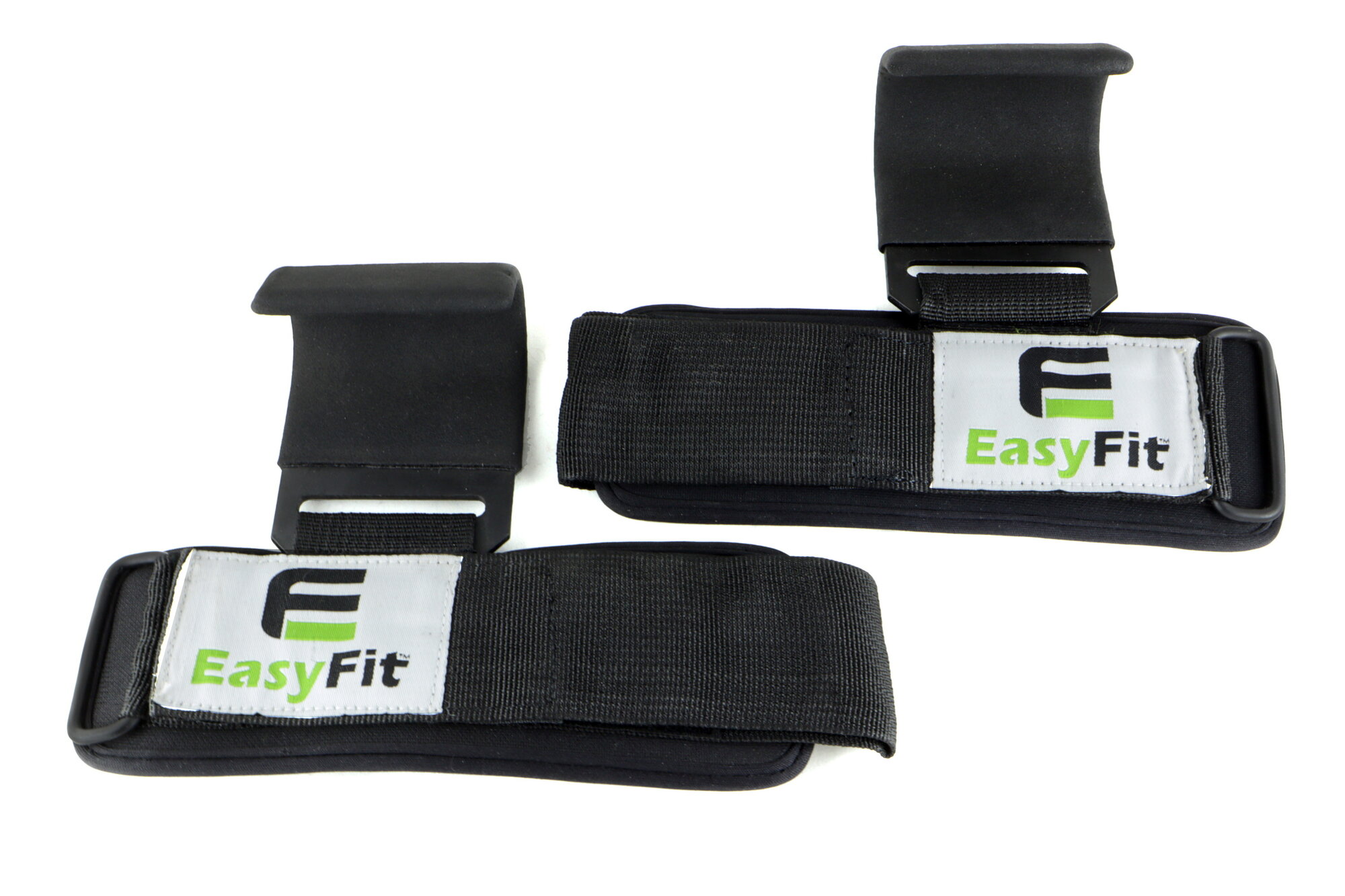 Крюки для тяги /зацепы для турника EasyFit (2 шт.) неопреновые черный