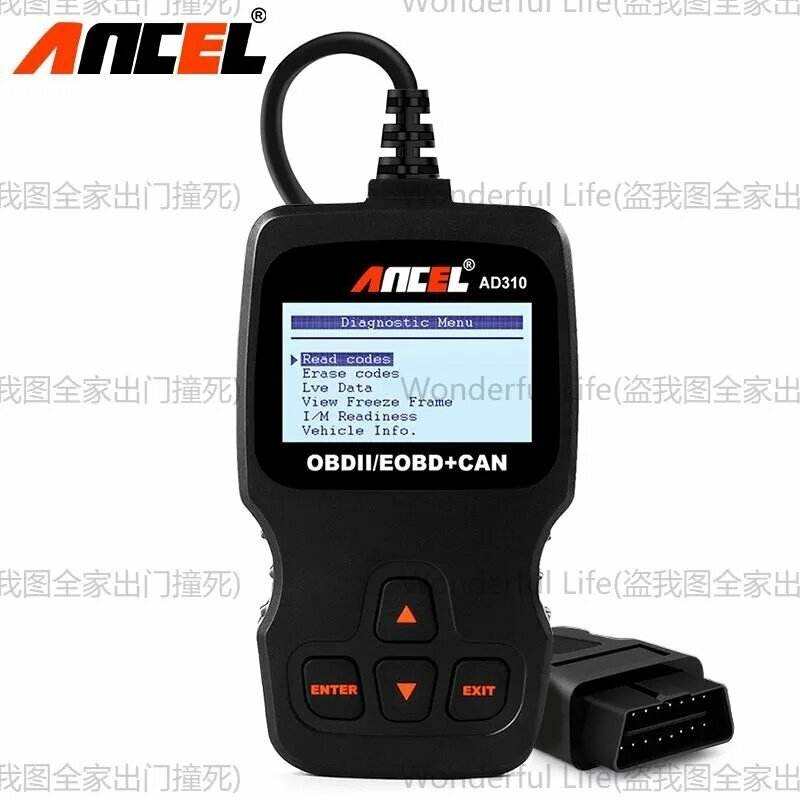 Автомобильный сканер Ancel AD310 OBD2 CAN: считывание и сброс ошибок двигателя, Поддержка русского языка