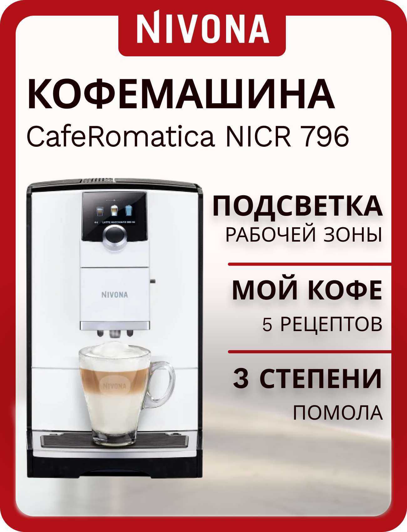 Автоматическая кофемашина Nivona CafeRomatica NICR 796, белый