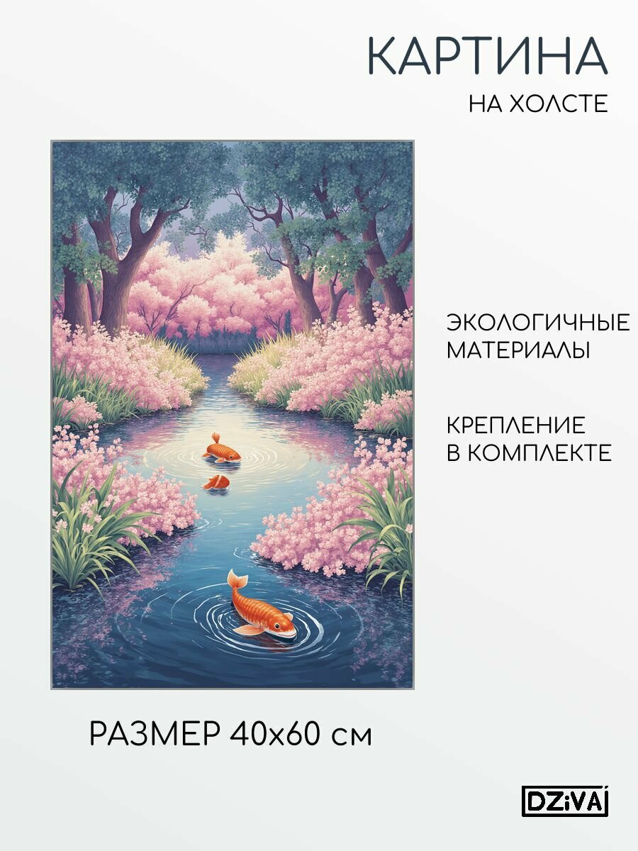 Картина на холсте Абстрактная композиция 40x60 см