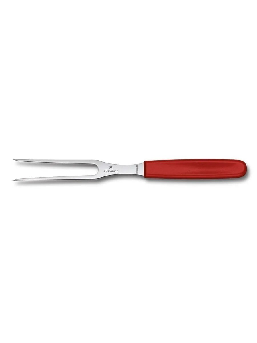 Вилка разделочная victorinox 15 см красная нержавеющая
