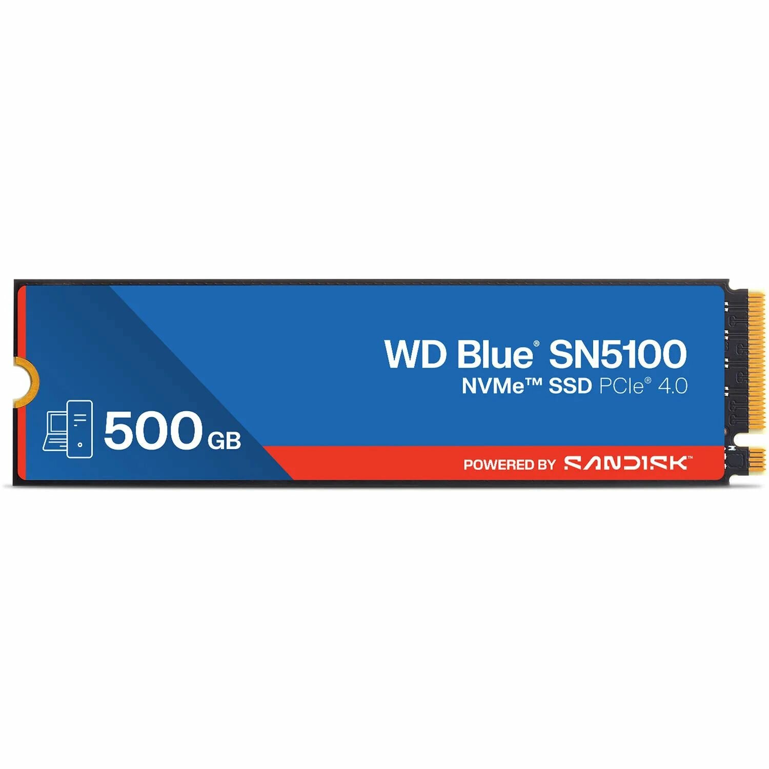 Western Digital 500 ГБ Внутренний SSD-диск WD Blue M.2 2280 (WDS500G5B0E)