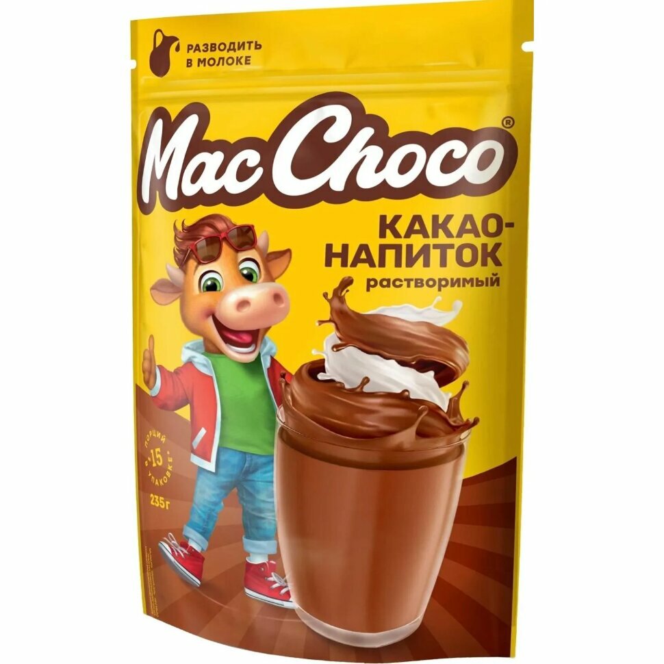 Какао напиток MacChoco, 235гр, 1806384