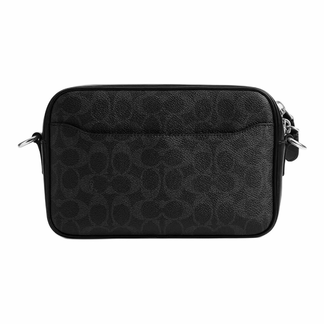 Сумка Coach, фактура тиснение, черный — фото 1