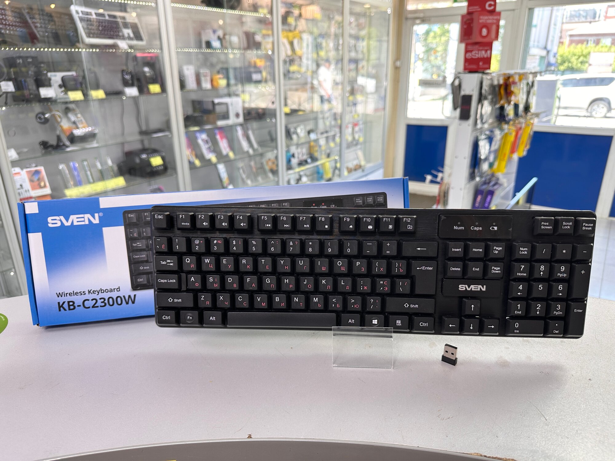 Клавиатура беспроводная Sven Kb-c2300w (2,4 GHz, 104кл.) черный