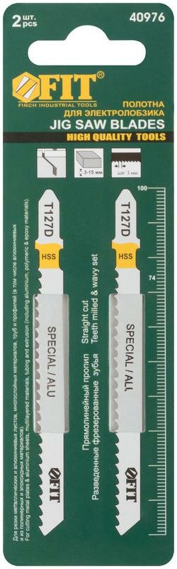 Полотно по металлу полимерным и эпоксидным материалам HSS 100/74/3мм (T127D) фрезерованные зубья (уп.2шт) FIT 40976