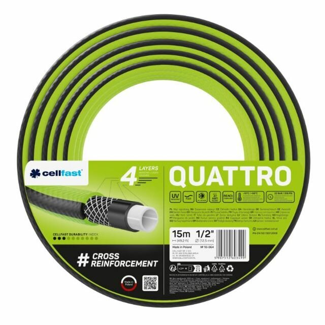 Шланг CELLFAST Quattro 1/2" 15м 20Бар