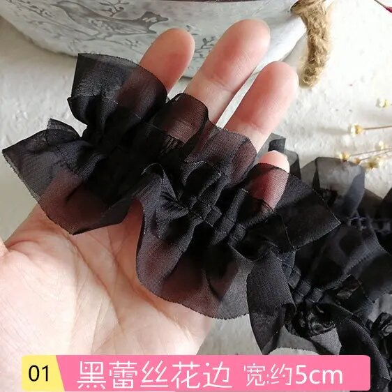 Кружевное платье для кукол 5x100 см Черный, black
