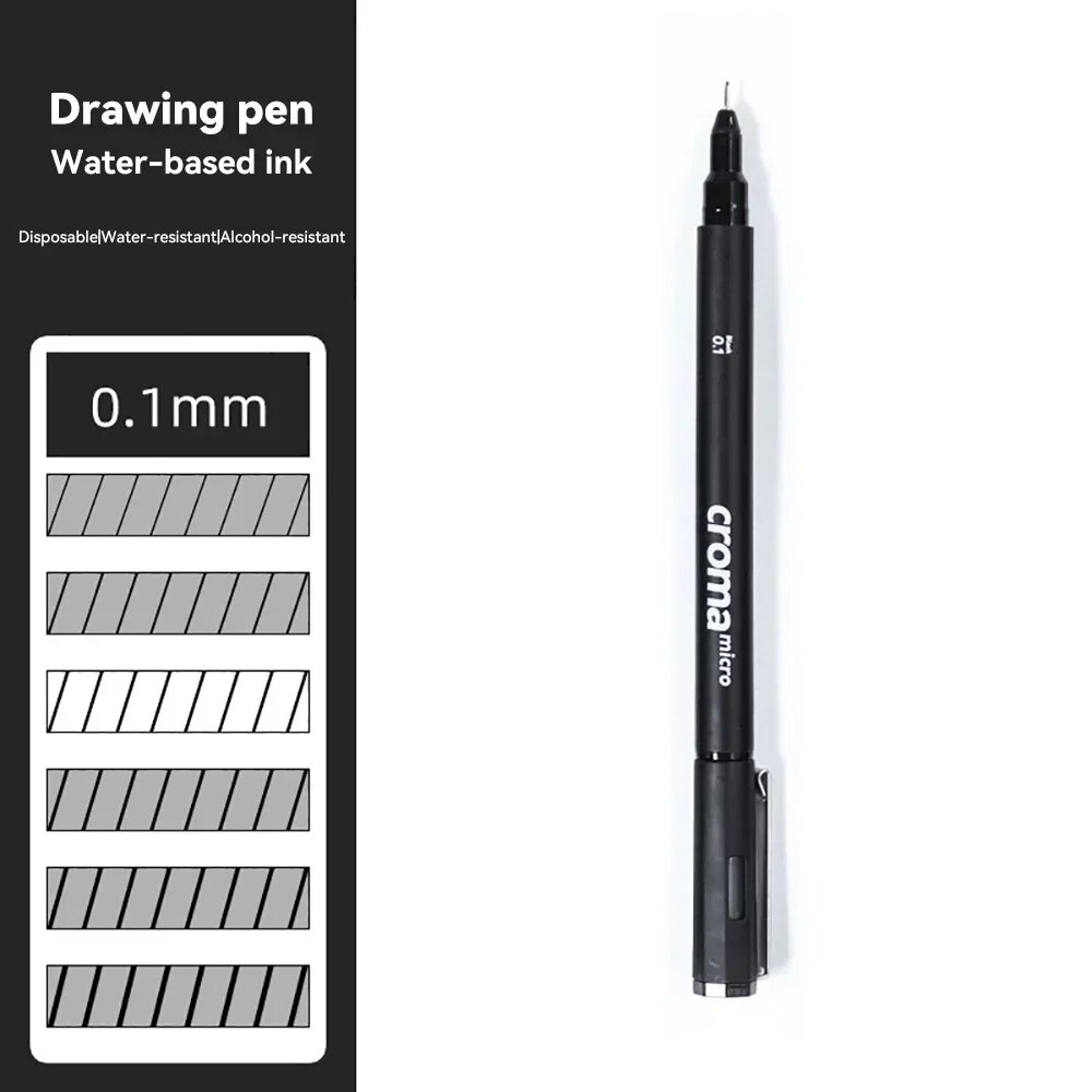 Ручка-линер Pigma Pen Черный 0.1/0.03/0.05/0.5/1 мм Черный, 0.1-Black