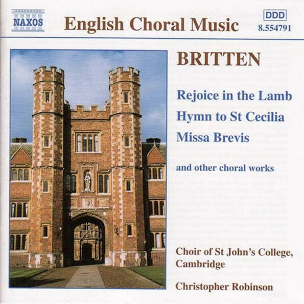 Benjamin Britten 'Rejoice In The Lamb, Hymn To St Cecilia, Missa Brevis' CD/2000/Opera/Europe