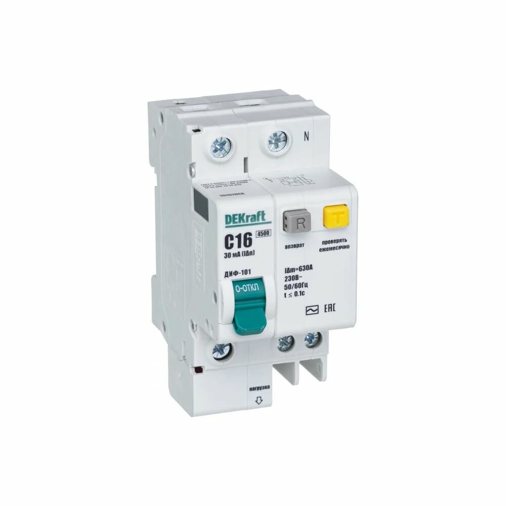 Дифференциальный автомат Dekraft ДИФ101-1N-016А-030-C 15157DEK