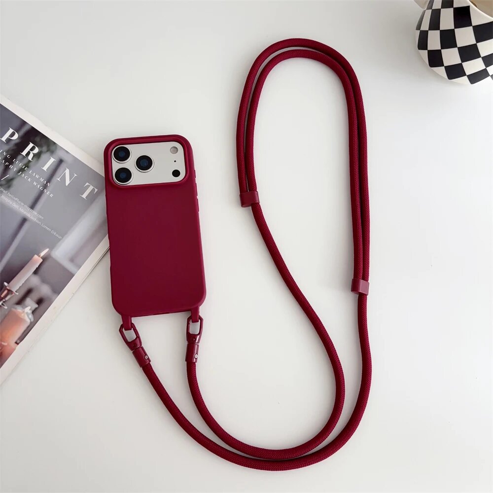 Красный чехол-ремешок для iPhone 13 Pro Max