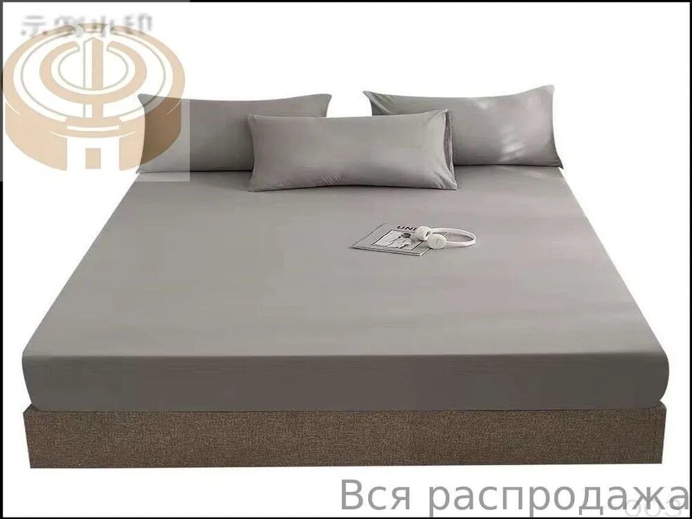 Простыня на резинке, Полисатин, 120x200 см