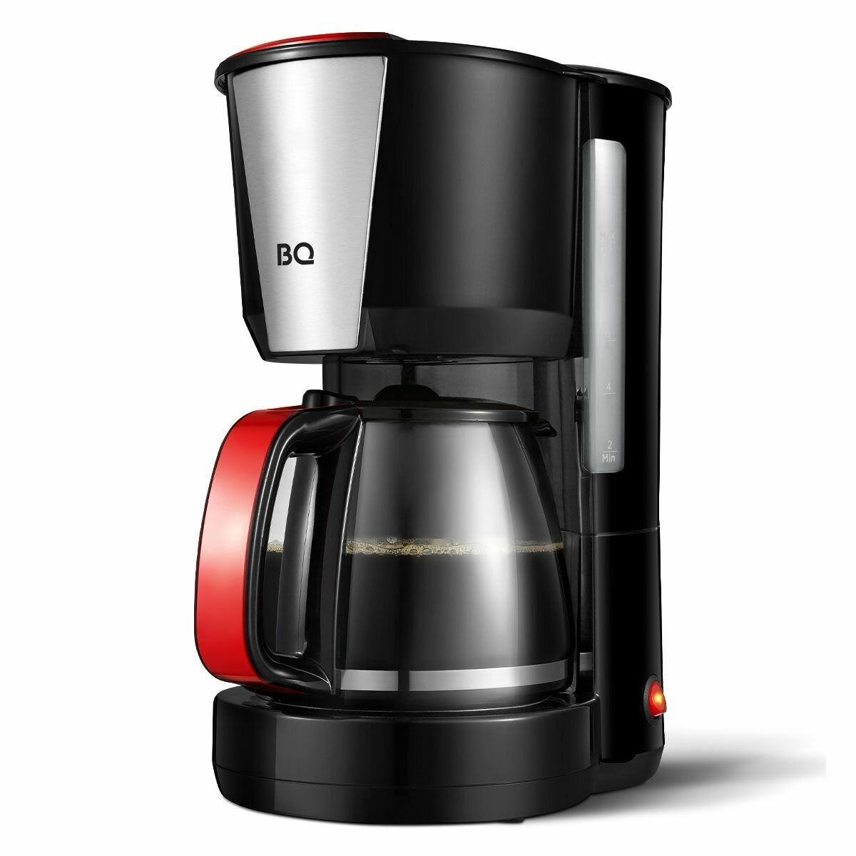 Кофеварка капельная BQ CM1008 Black-Red, 1000 Вт, 1250 мл, антикапельный механизм, черно-красная
