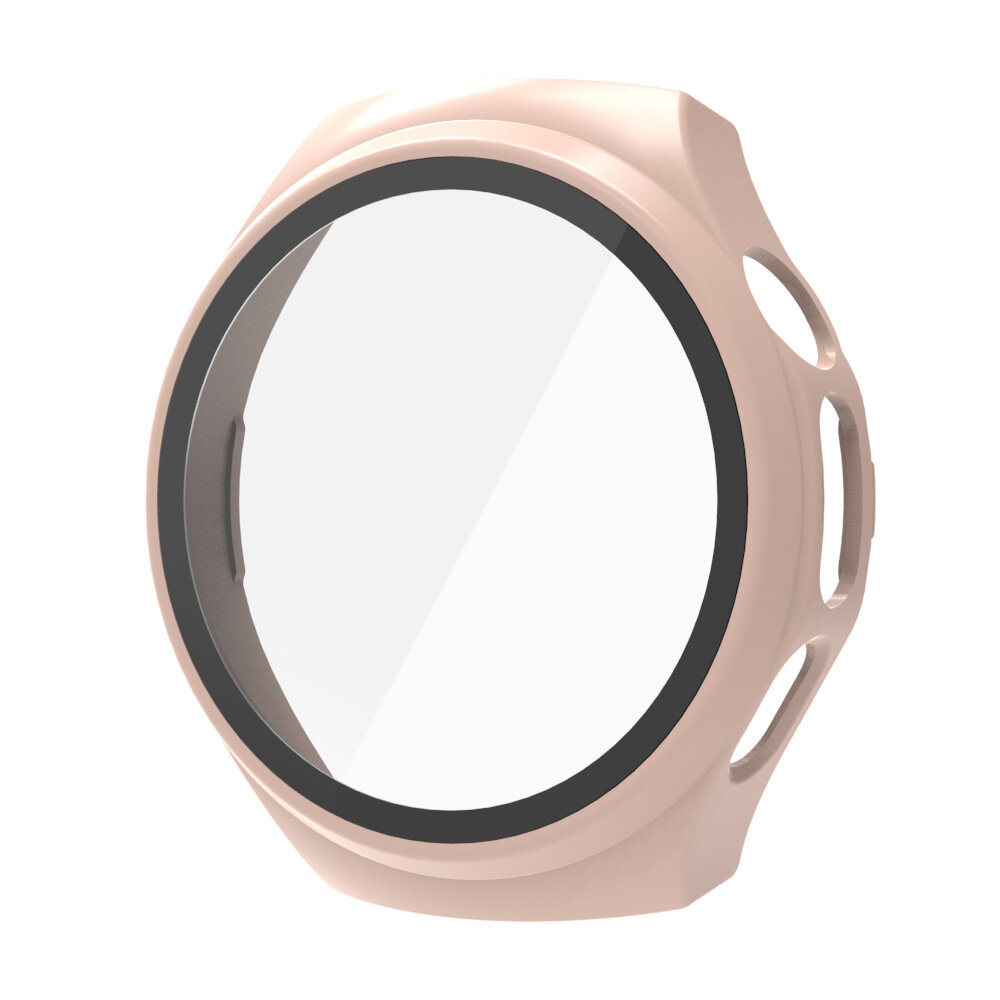 Розовый цвета сакуры защитный чехол для умных часов Huawei Watch 5 46 мм с антицарапающимся экраном и полным покрытием