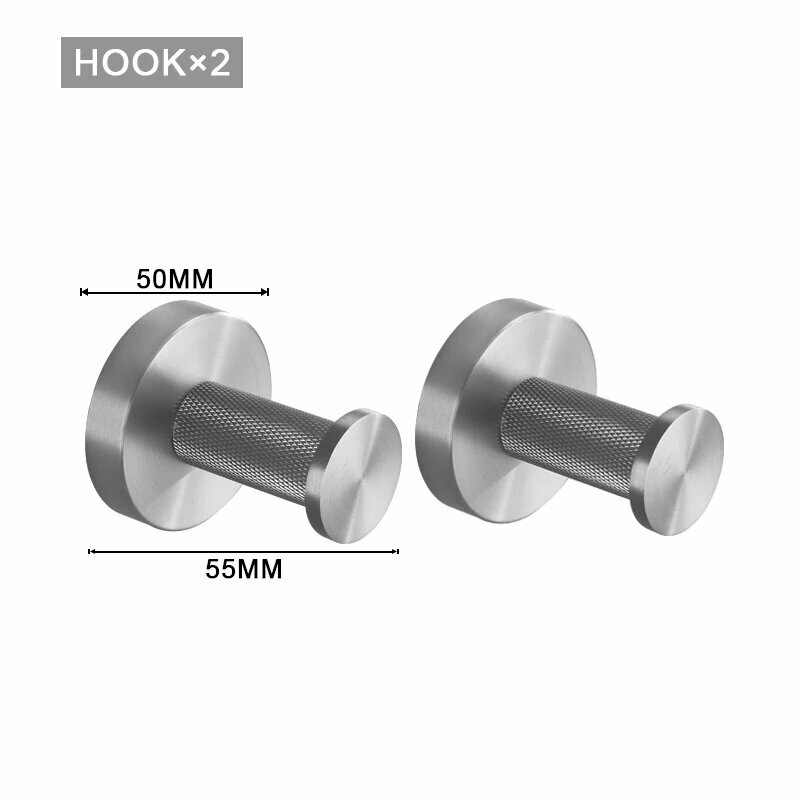 Набор аксессуаров для ванной из матовой латуни 2 Robe Hook