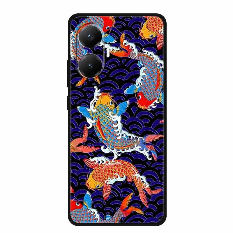 3D чехол для Redmi Turbo 4 Pro 5G, черный бампер, чехол с цветочным 34, -Redmi Turbo4 Pro 5G