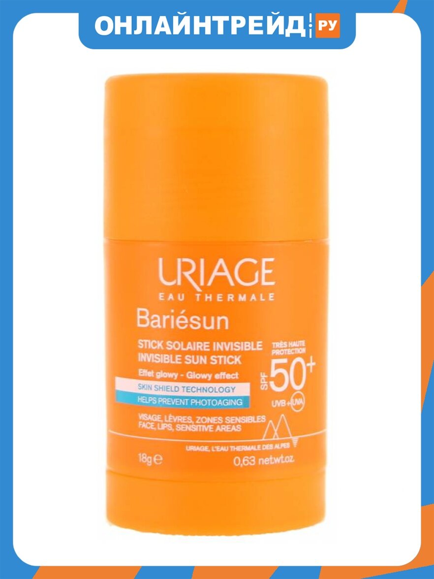 Солнцезащитный невидимый стик Uriage Bariesun SPF50+ для всей семьи, 18 г