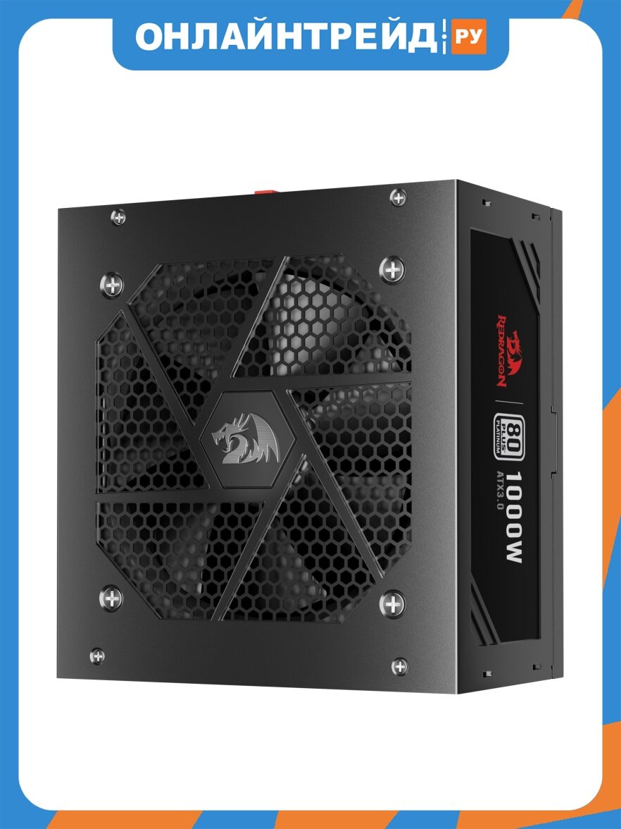 Блок питания для ПК Redragon RGPS-1000W 1000Вт, модульный,80+Plat, черный