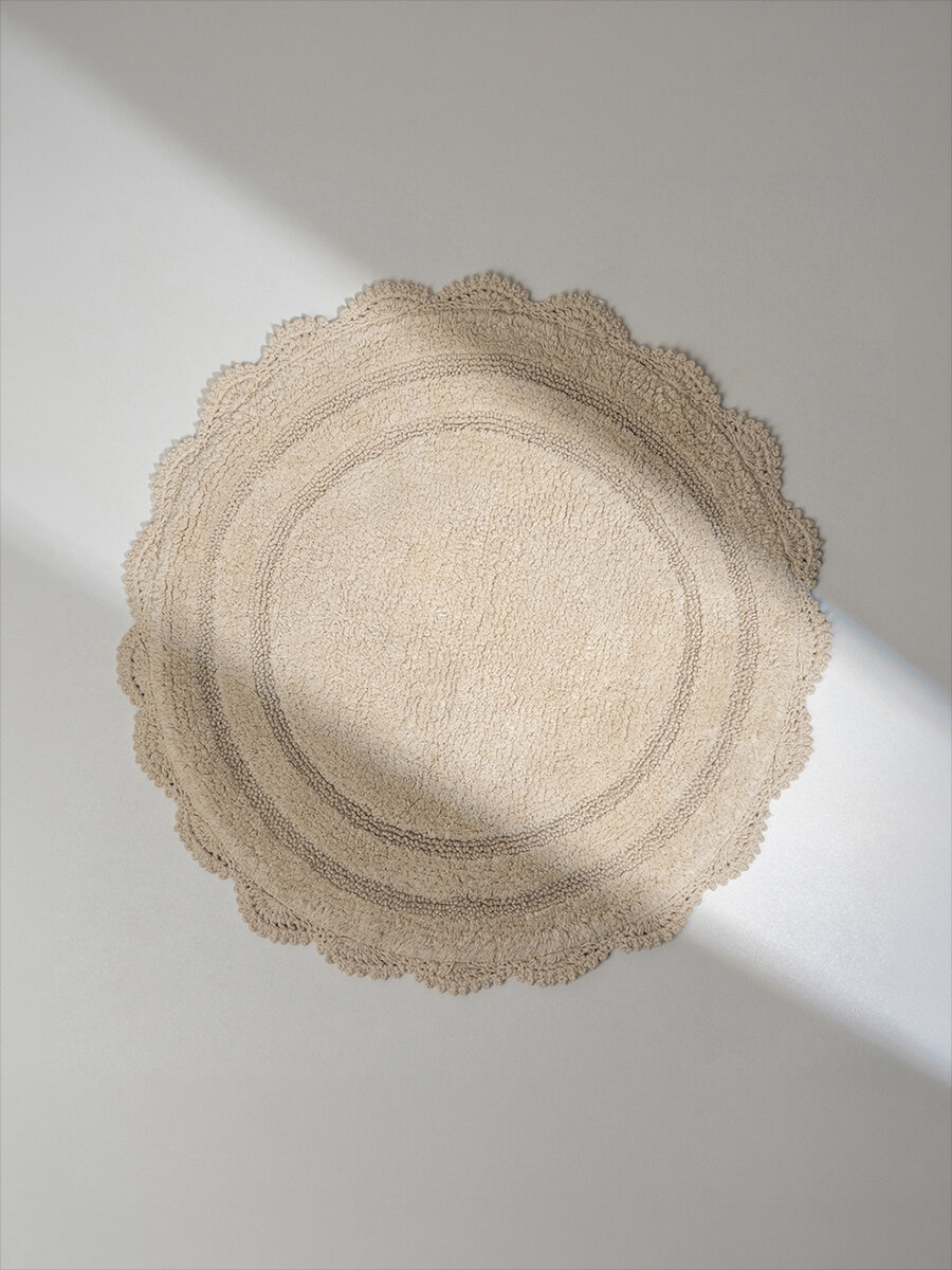 Коврик для ванной комнаты IDDIS Декор (Décor) DR03C65i12 65 см круг хлопок бежевый
