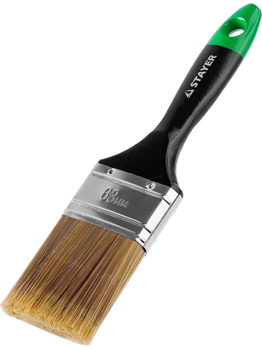 Плоская кисть STAYER UNIVERSAL-ARTEX 63 мм 2.5″ искусственная щетина деревянная ручка для высокотекучих ЛКМ 0106-063 - 12 шт