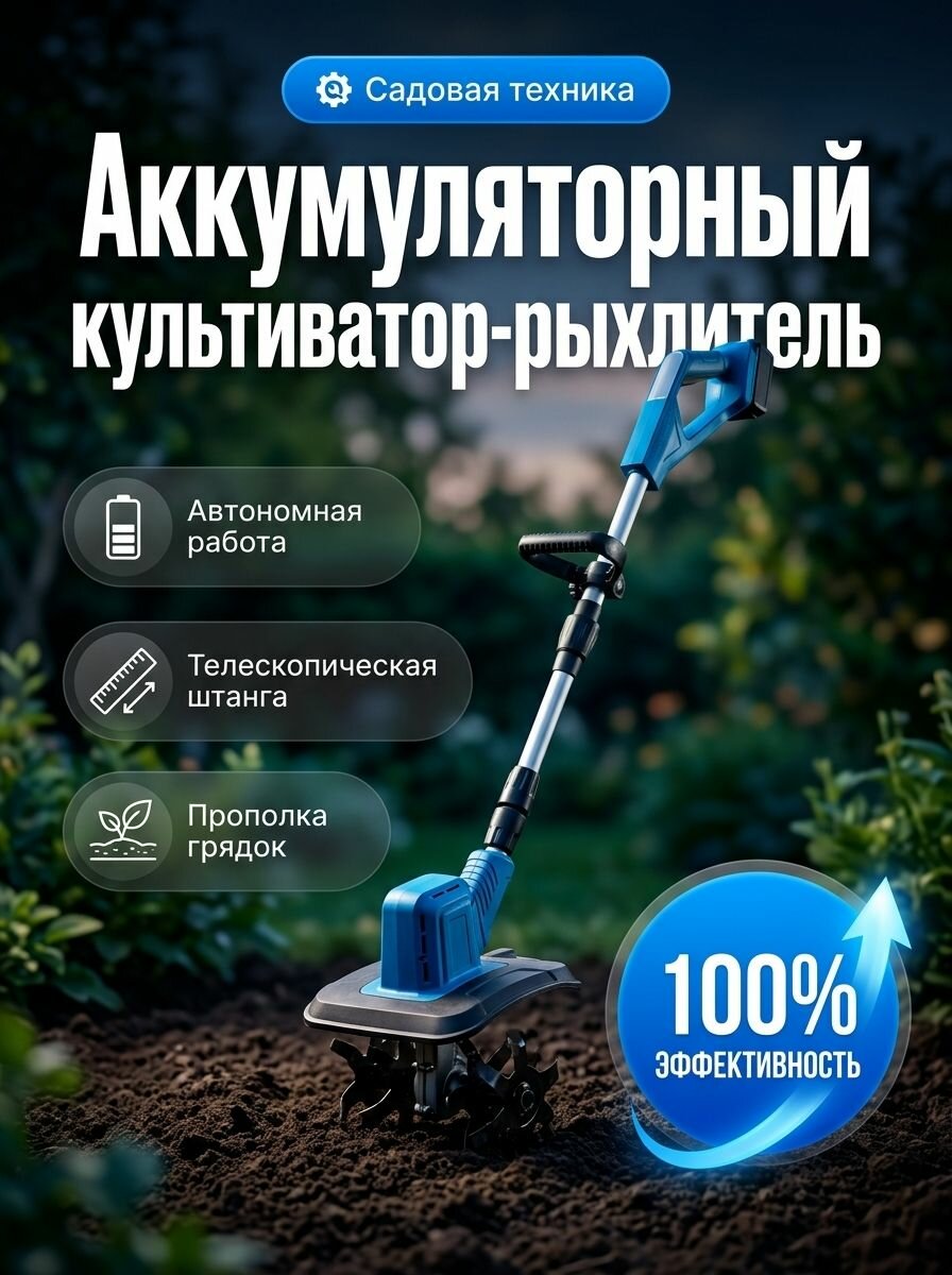 Культиватор аккумуляторный садовый