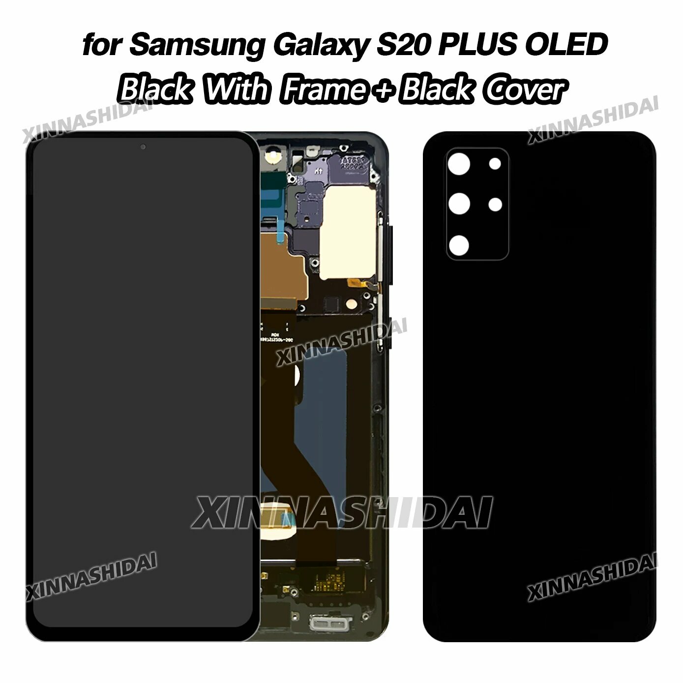 Качественный OLED-дисплей для Samsung Galaxy S20 Plus, сенсорный экран, сменный Black Frame cover