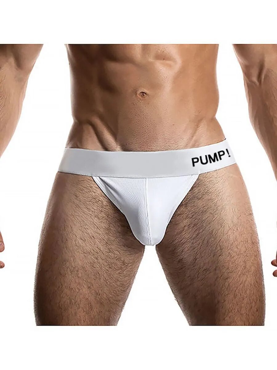 Мужские трусы джоки белые PUMP! PU001 хлопок /спандекс L (48)
