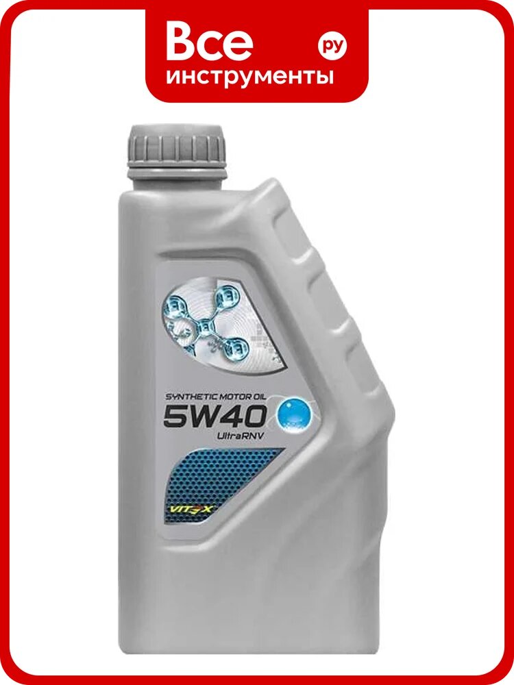 Масло моторное Vitex Ultra RNV, 5W-40, синтетическое, для легковых и грузовых авто, 1л
